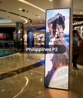 China New Poster Led Display P1.25 COB Indoor Ultra Thin Commercial Floor Stand LCD display for sale