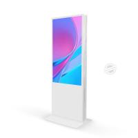 China Portable Lcd Advertising Screen 43 49 55 Inch 4K Resolution Double Sided Digital Signage Totem Advertising Display With Webcam for sale