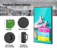 China High Brightness Hanging Shop Window LCD Advertising Screen with Double Sided Display and Ultra-Thin Bezel for sale