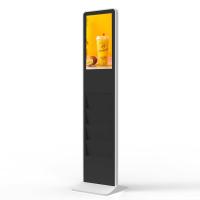 China Fashion 21.5 Android Wifi LCD Screen With Magazine Holder , Customized Totem Digital Signage for sale