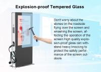 China 55inch EV Charging Post Outdoor Advertising Display IP65 Waterproof High Brightness 3000 Nits Single And Double Sided Screens for sale