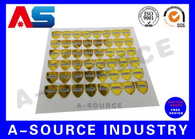 China Gold Security AntiCounterfeiting Custom Hologram Sticker With Serial Number / scratch overlay for sale