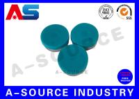 China White / Blue / Red / Black Plastic PP 13mm Flip Off Cap Of Pharma Vials Engraved Words 8011 / H16 With Coating for sale