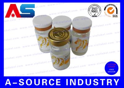 China Customized 10ml Vial Labels Gold foil Printing For Sterile Injection bottles Packaging for sale