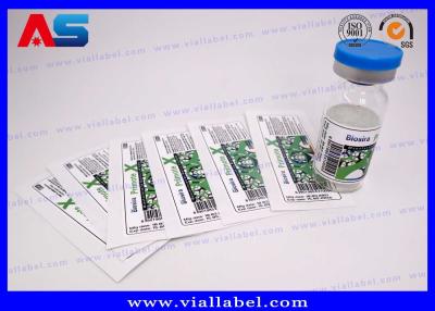 China CMYK White Pearl Film 10ml Vial Label For Injection Bottles custom 10ml bottle labels for sale