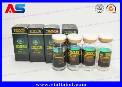 China Pharmaceutical Peptide Sarms Paper Vial Packaging Box Hologram Logo UV Coating 10ml bottle labels for sale