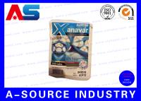 China Anavar 60 Tablets Oral Peptide Custom Printed Zip Lock Aluminum Plastic Bags Printing With Security Hologram for sale