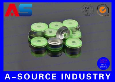 China 20mm Green Aluminum Flip Off Cap For 10mL Chemistry Pharmaceutical Vials / Bottle vial flip off caps for sale