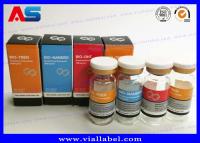 China Bio Pharma 10ml Vial Box Label And Glass Bottle For Muscle Growth Acetate 250mg Package for sale