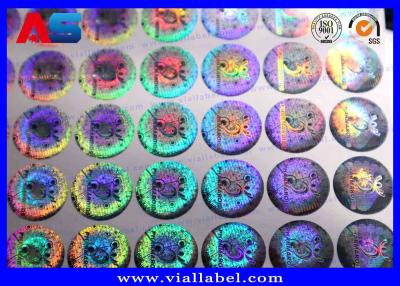 China Custom 3d Holographic Tamper Evident Security Label 20mm Anti Counterfeiting Security Code Sticker Label for sale