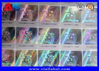 China Custom Scratch 3D Holographic Sticker QR Code Label Printing And Color Variable void sticker for sale