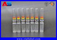 China Clear Transparent Color Glass 1ml / 3ml / 5ml Ampoule With Decorated Rings for sale