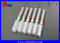 China Clear Transparent Color Glass 1ml / 3ml / 5ml Ampoule With Decorated Rings for sale