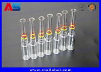 China Clear Transparent Color Glass 1ml / 3ml / 5ml Ampoule With Decorated Rings for sale