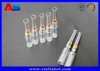 China Clear Transparent Color Glass 1ml / 3ml / 5ml Ampoule With Decorated Rings for sale