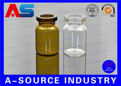 China Clear Bottles 10ml Little Glass Vials 24mm width 45mm Tall Usage for BIO Test 2ml glass vials for sale