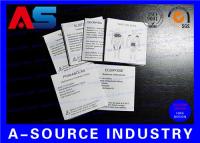 China Pharmaceutical Flyer Custom Leaflet Printing For Peptide Bodybuilding Drostanolone Propionate Oil Instruction for sale