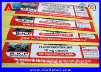 China Waterproof 10ml Vial Label Sticker Printing White Full Color for sale
