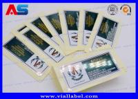 China Customized Logo 10ml Vial Sticker Labels Gold Foil Color Strong Adhesive for sale