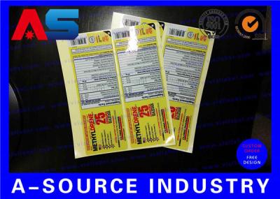 China Anti counterfeit Supplement Adhesive Medicine Label Methylorene 25 Labels Two Sides Printing For Bottle Capsule Bottles for sale
