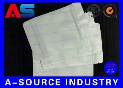 China 7 * 10 Cm White Plastic Sleeves Aluminum Foil Bags Zip Lock Pounch For Capsules for sale