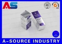 China Shinny Silver Foil 10mL Pharmaceutical Boxes For Muscle Building Peptide UK for sale