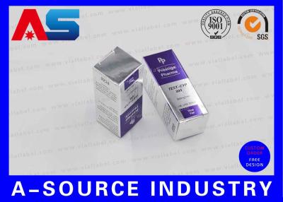 China Shinny Silver Foil 10mL Pharmaceutical Boxes For Muscle Building Peptide UK for sale