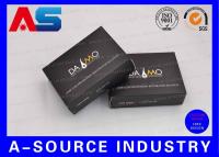 China Black Hot Stamp Embossed Gold Foil Pharmaceutical Packaging Box For Hormone Sex Leben for sale