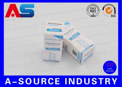 China Bodybuilding Undecanoate Glossy 10ml Vial Boxes , Medicine Glass Vials With Colorful Printing for sale