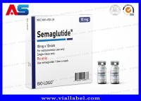 China Customized Ampoule / Vial Glass Bottle Paper Boxes For Semaglutide 2mg Package Free Design for sale