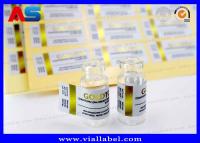 China Gold Foil 10ml Vial Labels Printed Bottle Package Waterproof Strong Adhesive 10ml Label for sale