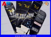China Glossy Gold Foil Tablet Paper Box Black Customized Printed Injection Oils 10ml Vial Boxes for sale