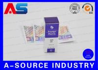 China Hologram Adhesive Stickers Label And Box With Custom New Company Name Suitable for Peptide 2ml / 3ml Bottles for sale