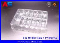 China PET Transparent Blister Packaging Tray for 10 x 2ml Vials + 1 x 10ml Vial for sale