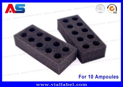 China Black EVA Foam Ampoule Tray – 10x1ml Secure Storage Solution for Medical & Laboratory Use for sale