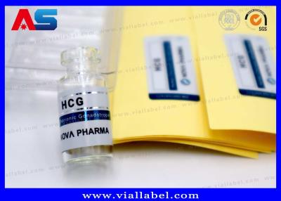 China 2ml Small Injection Bottle Label , Matt Customized Hcg Vial Label Printing For Pharmaceutical Package for sale