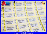 China Strong Adhesive 10ml Vial Stickers Gold Foil Printing For Injection Lyophilized Peptides for sale