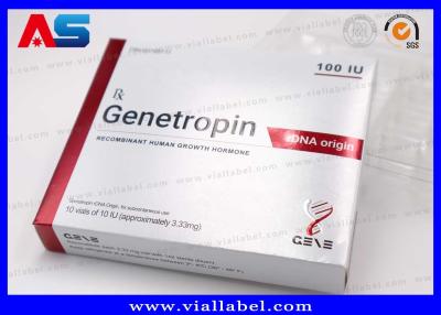 China Anti-Aging 191AA Injection Small 3ml Vials Pharmaceutical Box And Labels Printing Genetropin for sale
