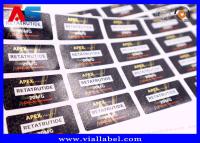 China Strong Adhesive Customized Peptide Vial Label with Injection Oils Stickers for sale