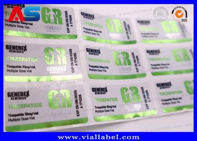 China Semaglutide 2mg / 5mg Package Sticker Small Bottle Labels with Eco Friendly Features and Waterproof Design for sale