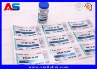 China 3ml Vial Sticker peptides Labels For Glass Vial Printing UV Matt Metallic Foil Printing for sale