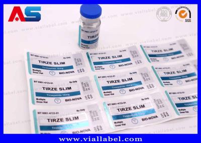 China 3ml Vial Sticker peptides Labels For Glass Vial Printing UV Matt Metallic Foil Printing for sale