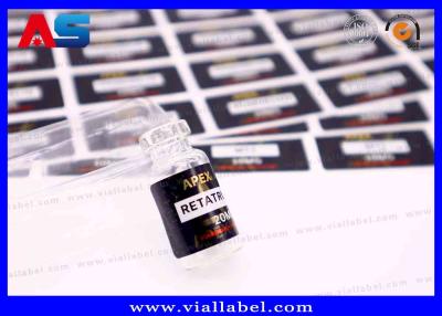 China White Pearl Film Small Bottle Label for Injection Oils Stickers, Hcg Vial Stickers Printing Customized Logo for sale