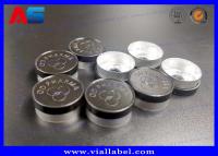 China Pharmacy Oils / Liquids Storage Glass Vial With Flip Off Caps Gold Aluminum Cap for sale