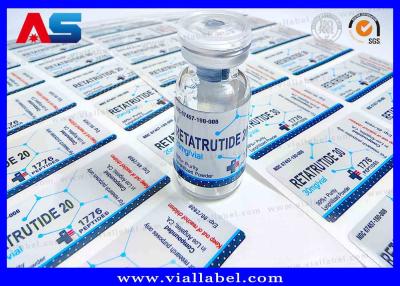 China Peptides Small Bottle Labels Holographic with Waterproof and Permanent And Strong Adhesive for sale