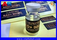 China NAD+Labels , Metallic Gold Embossed Peptide Bottle Sticker,Small Bottle Label Injection Oils Stickers for sale