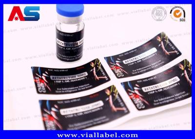 China Custom Design Small Bottle Labels for Peptides and Injection Oils Stickers Customizable for sale