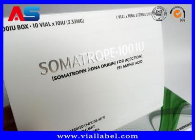 China Somatropin Bodybuilding Hcg Tablets Custom Pill Box / Medicine Carton Box paper box Silver foil for sale