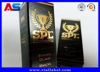 China Printed Cardboard Storage 10ml Vial Boxes With Lids Bodybuilding Gels Gold Foil Packaging gold foil / hologram effect for sale