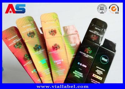 China Cardboard Bodybuilding Phenylpropionate 10ml Bottle Boxes Printing Hologram Foil With Glossy Finish Embossing Logo for sale